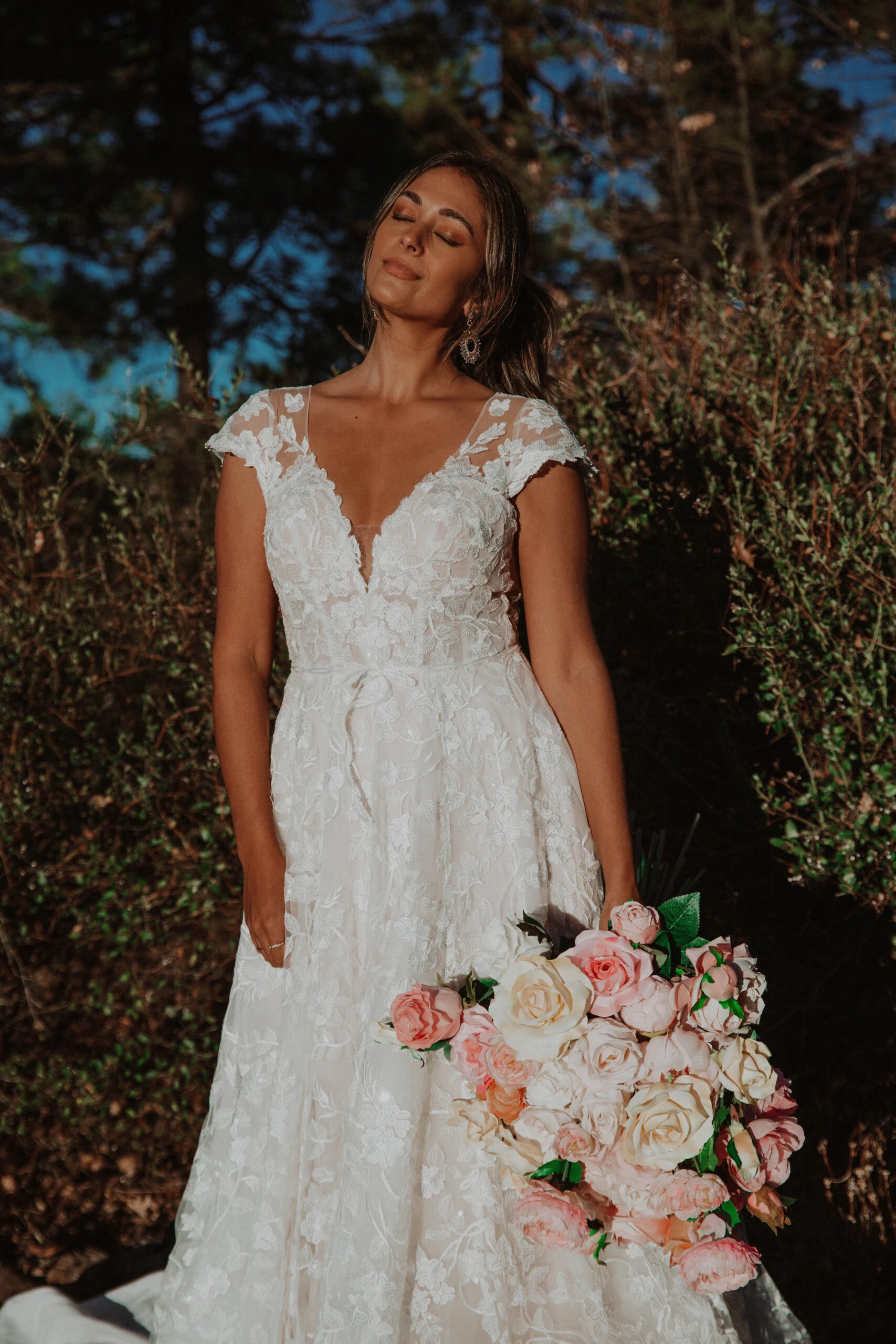 Classic Cap Sleeve Wedding Dresses | Pretty Happy Love