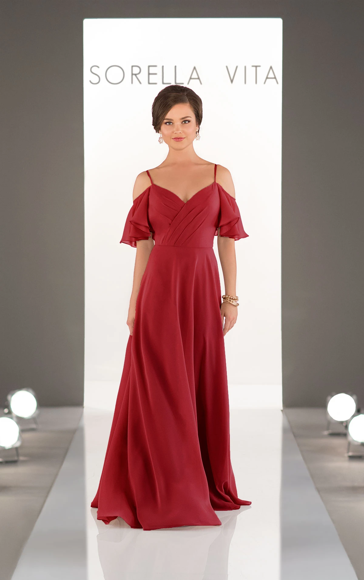 Romantic Chiffon Boho Bridesmaid Gown | Sorella Vita Bridesmaid Dresses