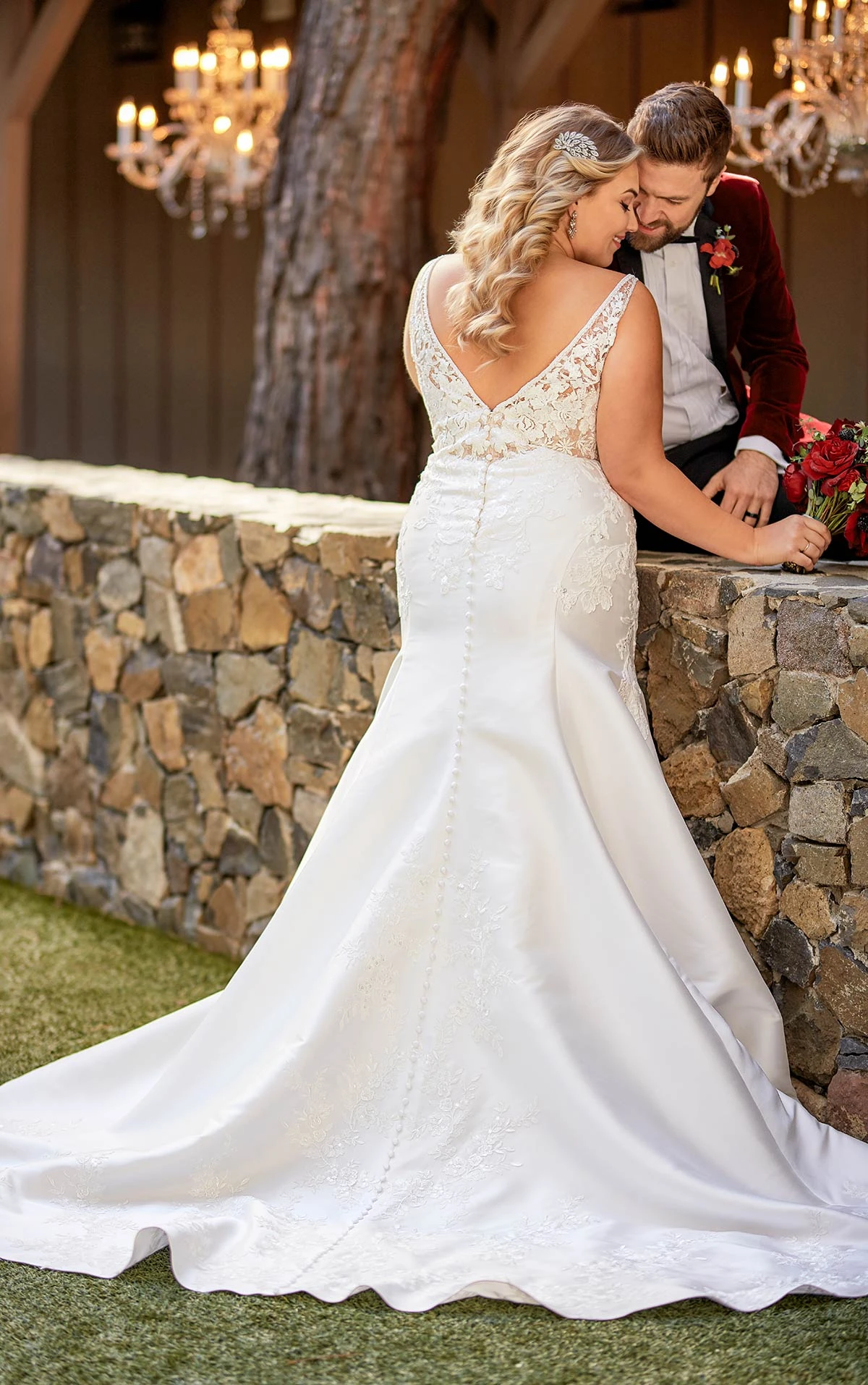 Plus Size Traditional Wedding Dress with Beading - Essense of Australia ...