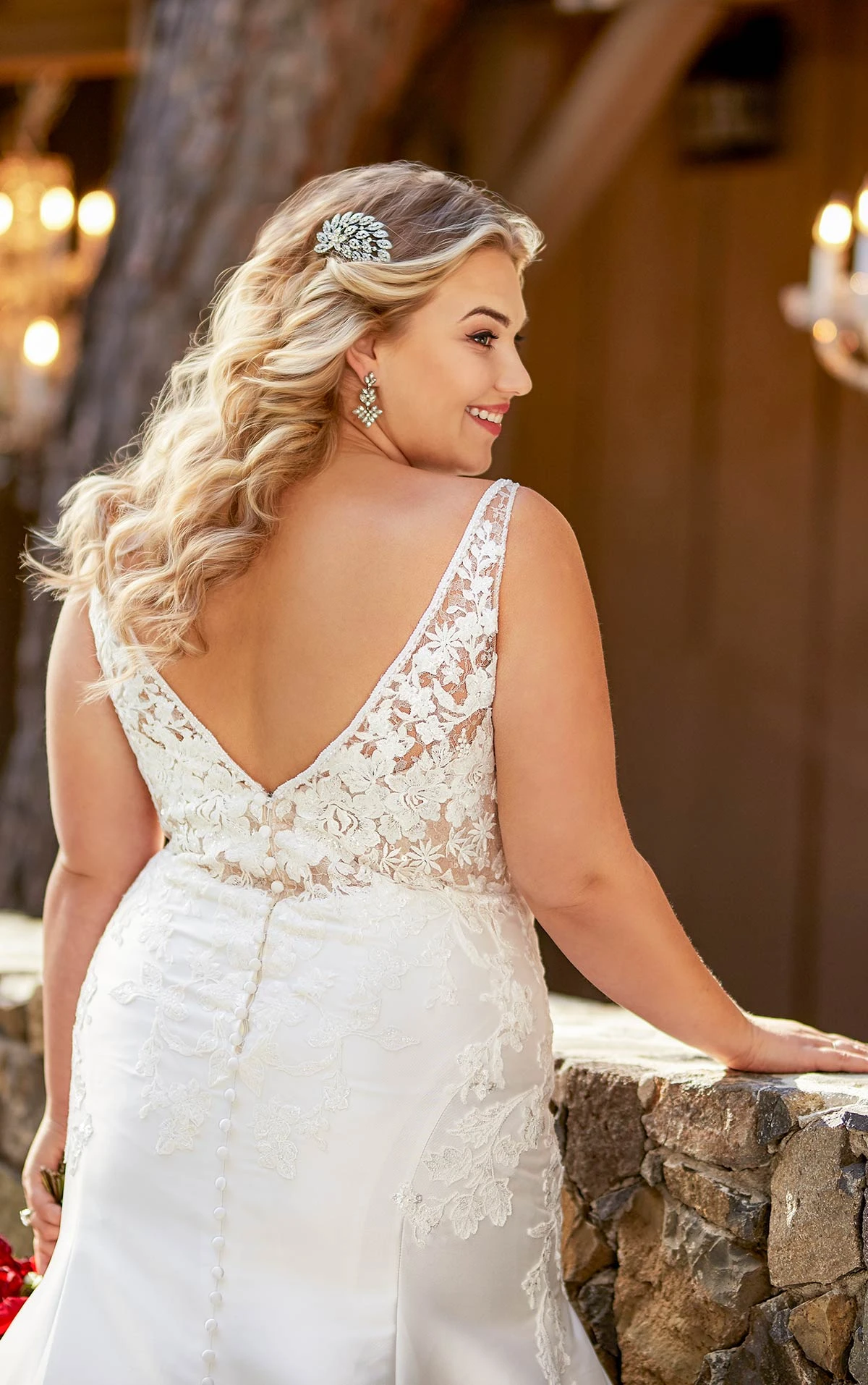 Plus Size Traditional Wedding Dress with Beading - Essense of Australia ...