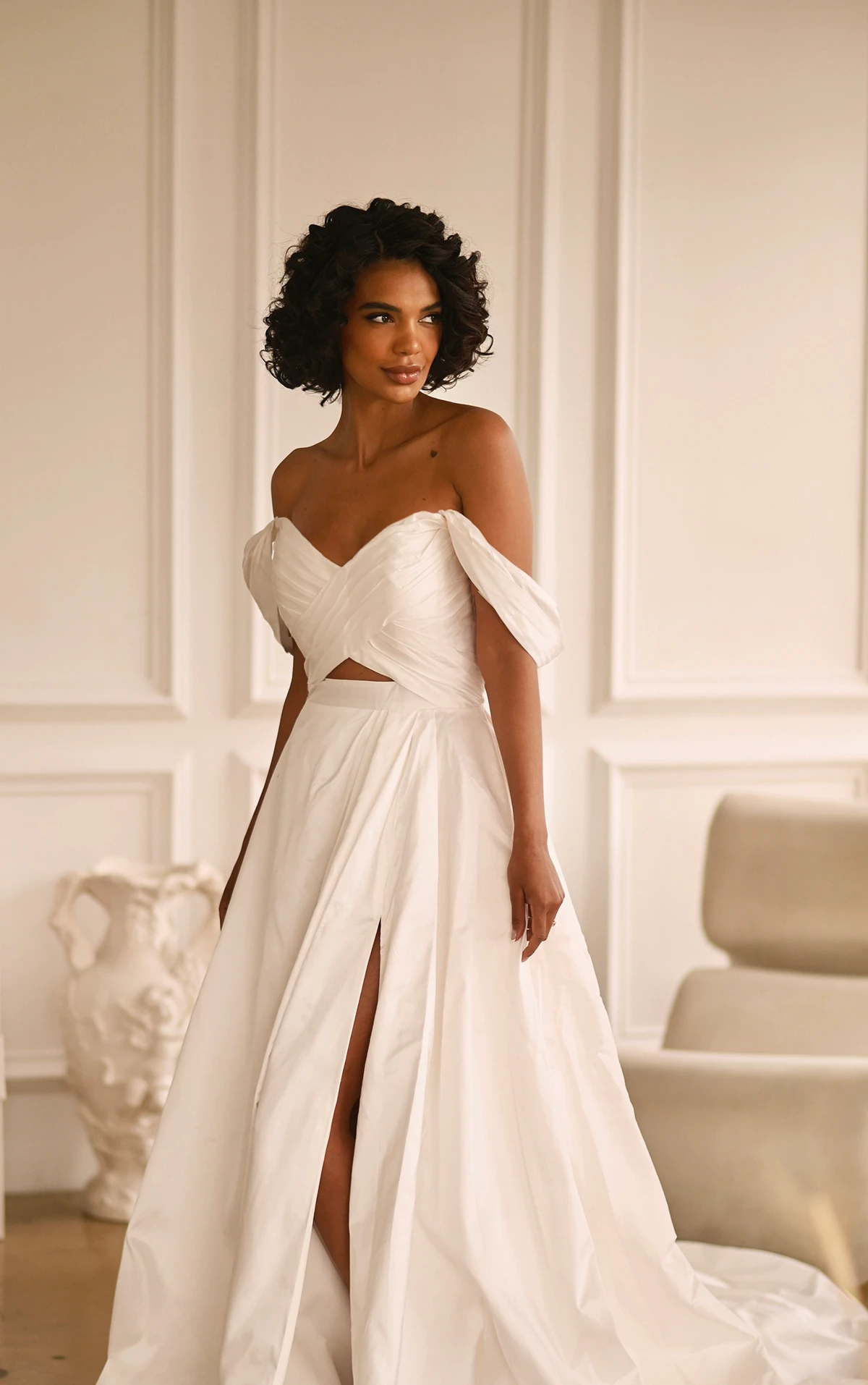 Designer Luxe A-Line Wedding Dress with Sweetheart Neckline